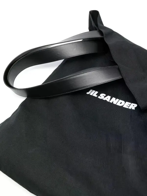 JIL SANDER Large Flat Shopper Tote Bag - Black