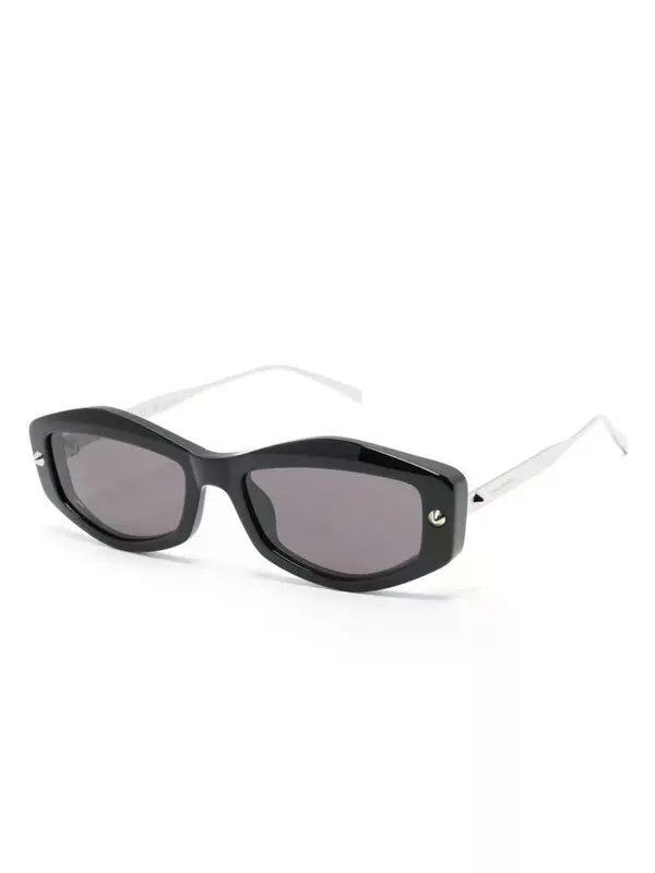 Alexander McQueen Spike-studded Geometrical Sunglasses - Black