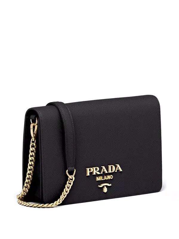 Prada Logo-lettering Saffiano Leather Shoulder Bag