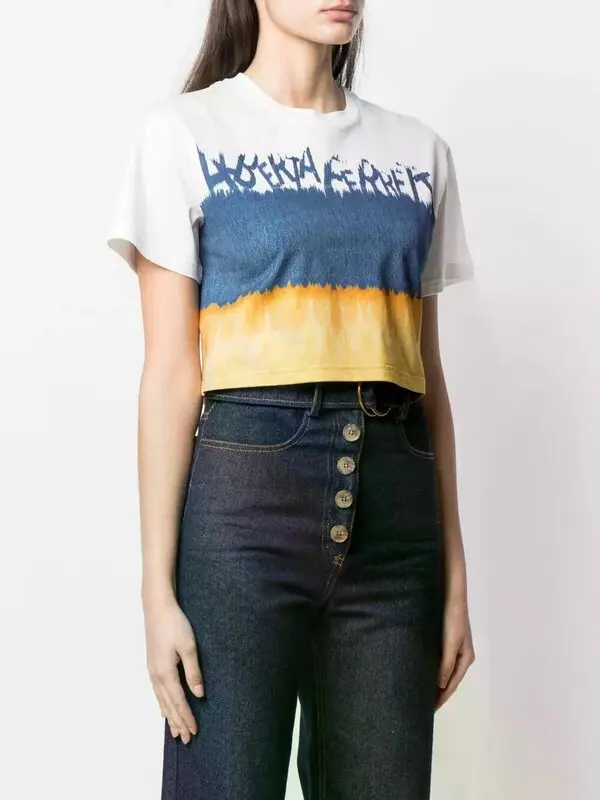Alberta Ferretti Tie-dye Print Cotton T-shirt