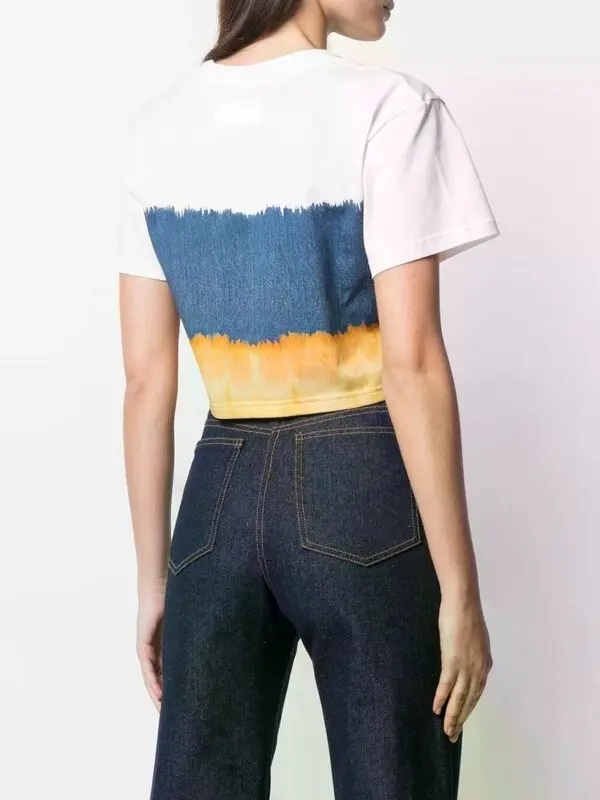 Alberta Ferretti Tie-dye Print Cotton T-shirt