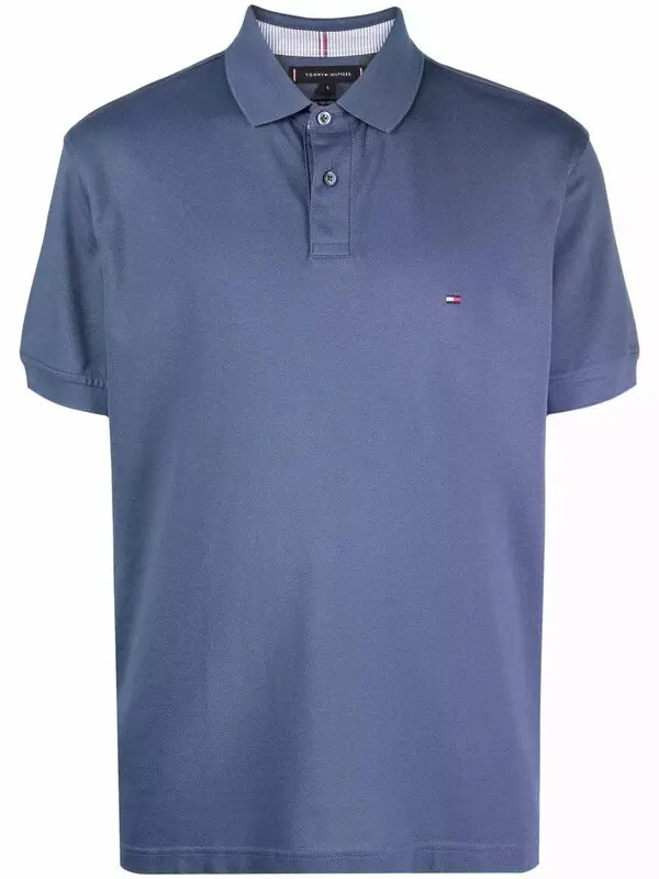 Tommy Hilfiger Embroidered Logo Polo Shirt - Blue