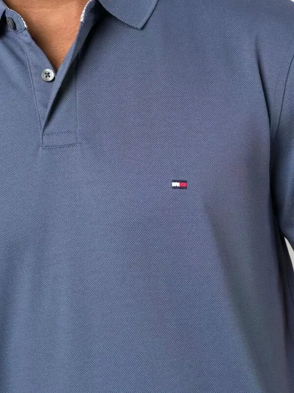 Tommy Hilfiger Embroidered Logo Polo Shirt - Blue