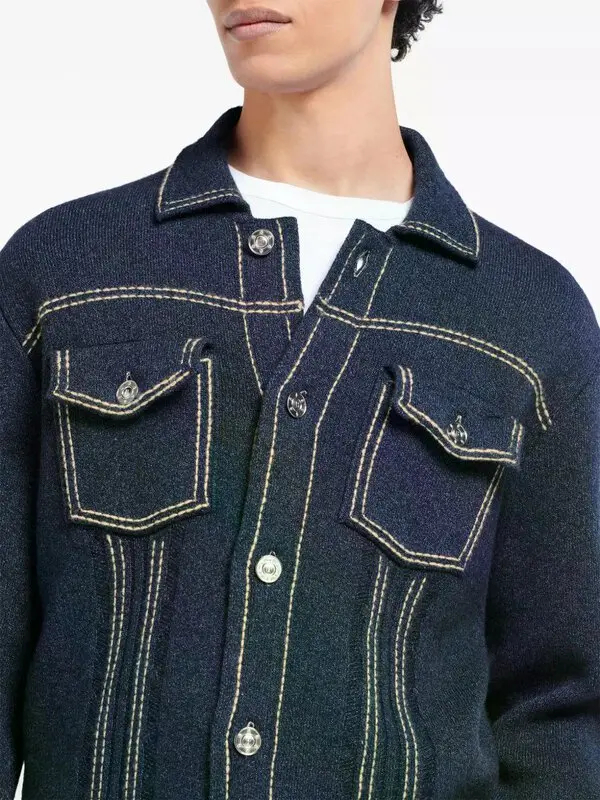 BARRIE Knitted Denim Jacket