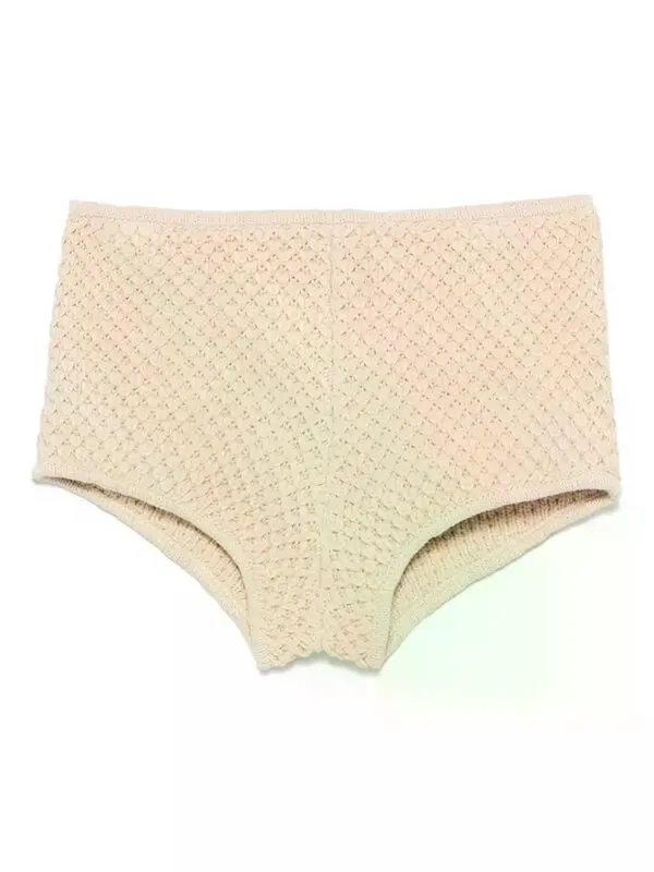 Elie Saab Jersey Mini Shorts - Neutrals