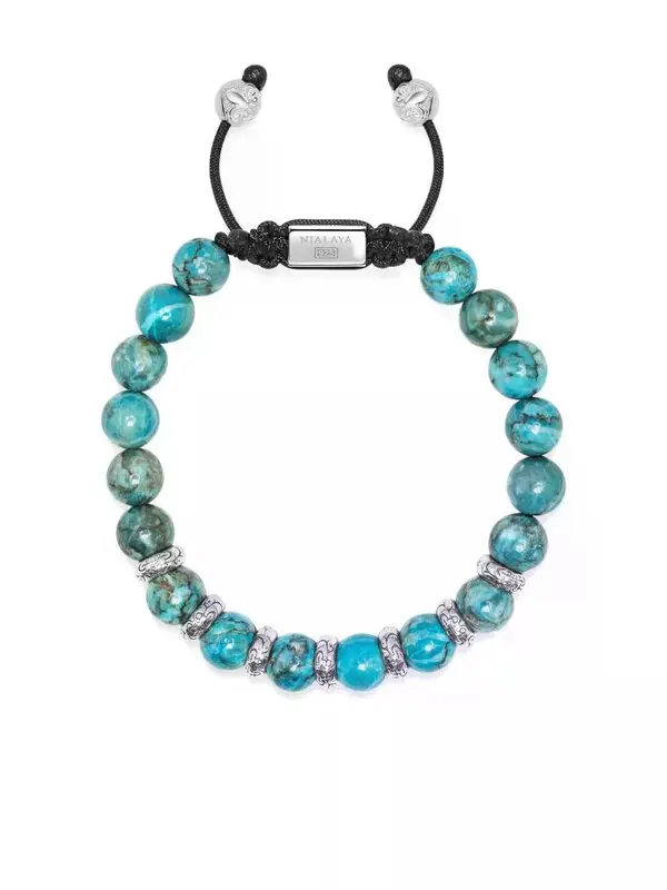 NIALAYA JEWELRY Beaded Bracelet - Silver