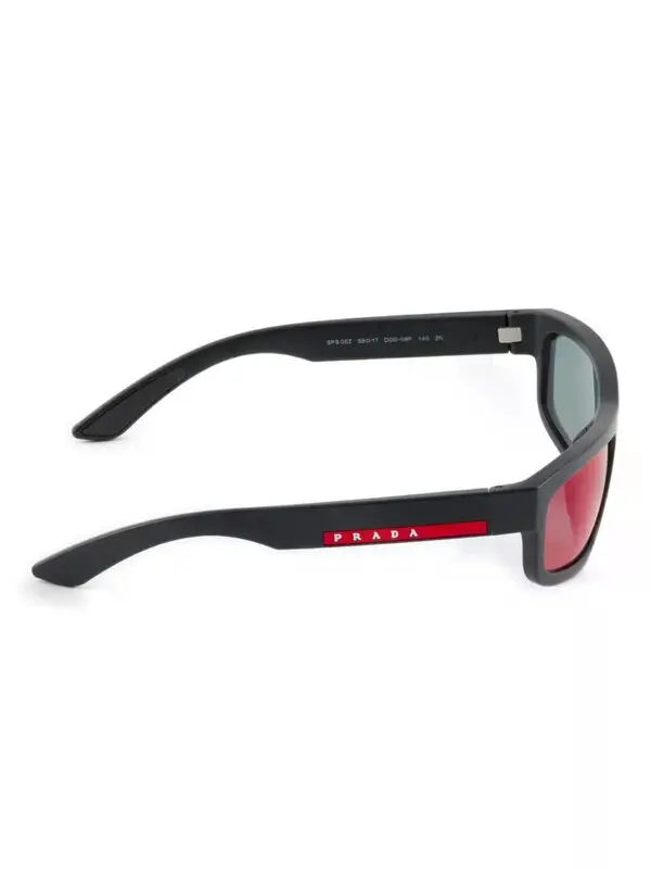 Prada Linea Rossa Rectangle Sunglasses - Black