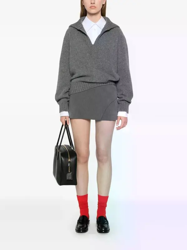 Plan C Mélange Wool-cashmere Sweater - Grey