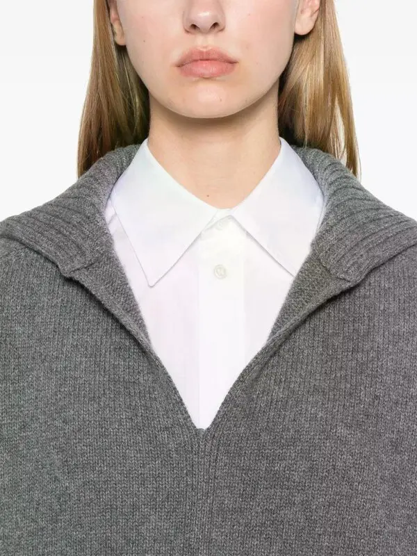Plan C Mélange Wool-cashmere Sweater - Grey