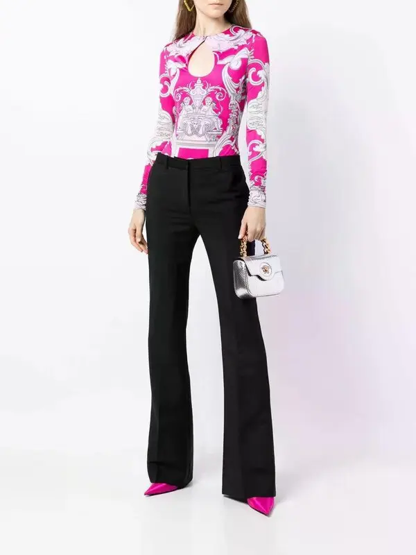 Versace Flared Low-rise Trousers