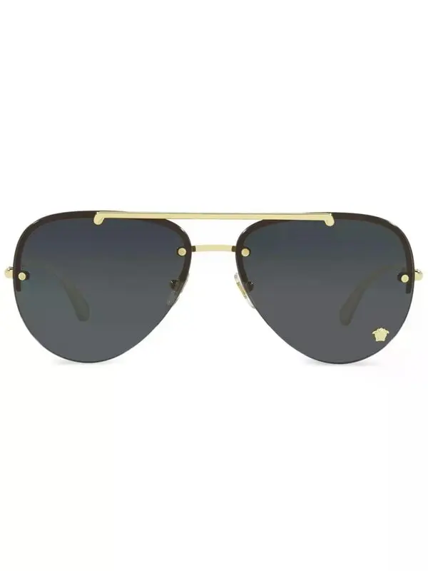 Versace Medusa Glam Pilot-frame Sunglasses - Gold