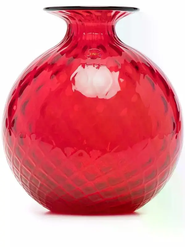 VENINI Monofiori Balloton Glass Vase - Red