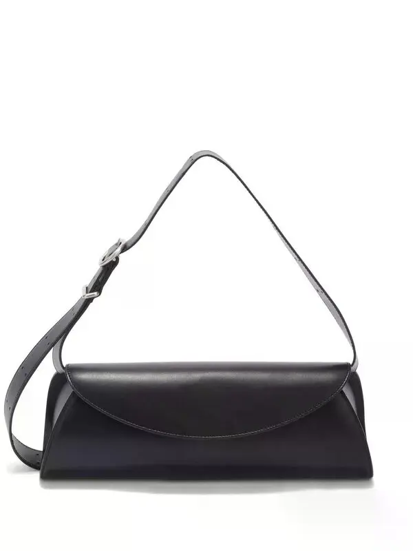 JIL SANDER Leather Shoulder Bag - Black