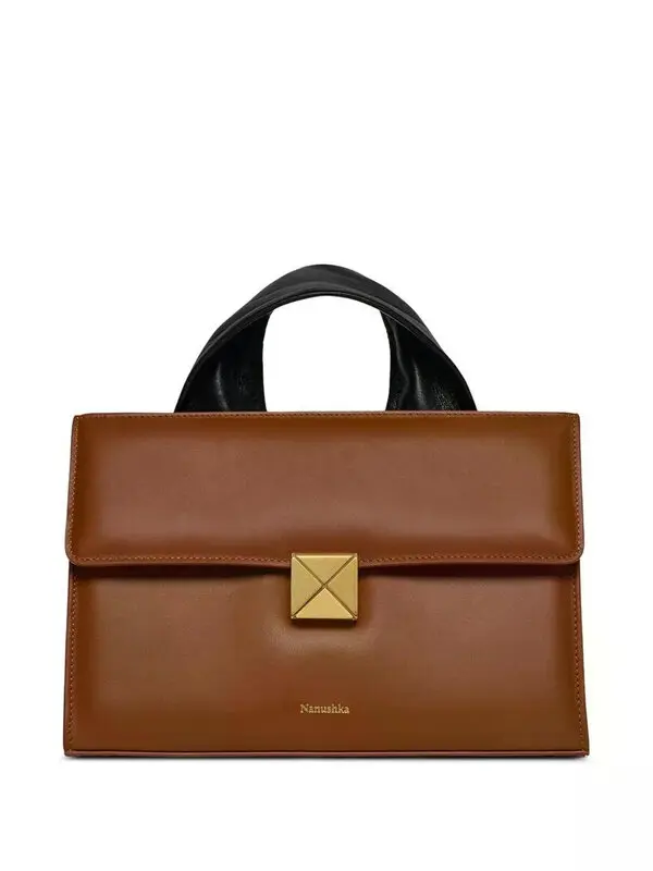 Nanushka Logo-stamp Tote Bag - Brown