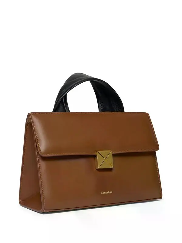 Nanushka Logo-stamp Tote Bag - Brown