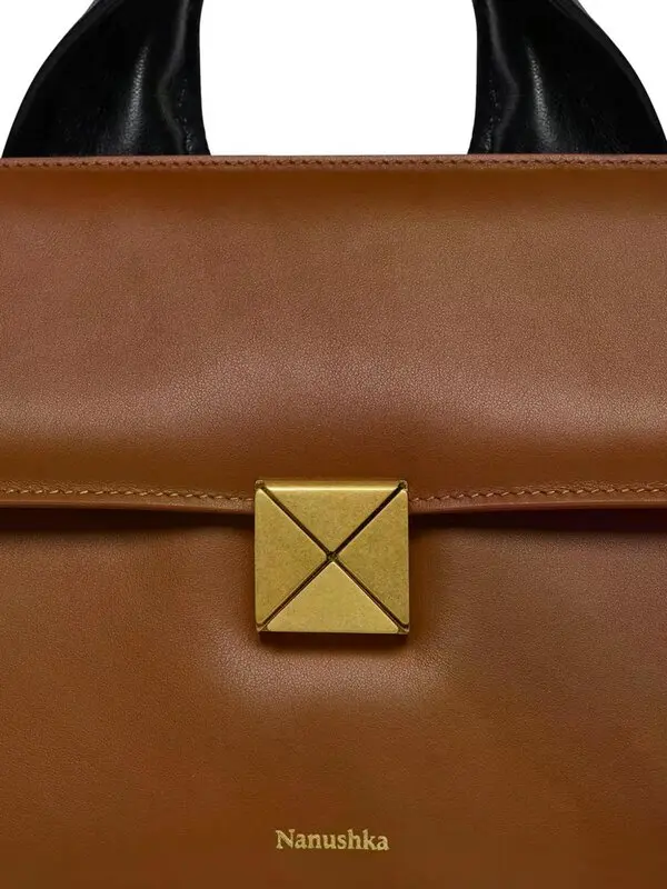 Nanushka Logo-stamp Tote Bag - Brown