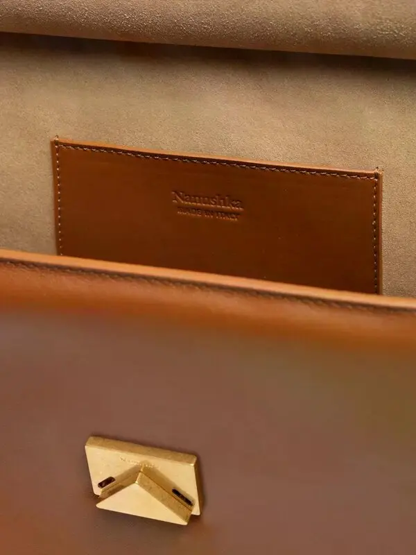 Nanushka Logo-stamp Tote Bag - Brown