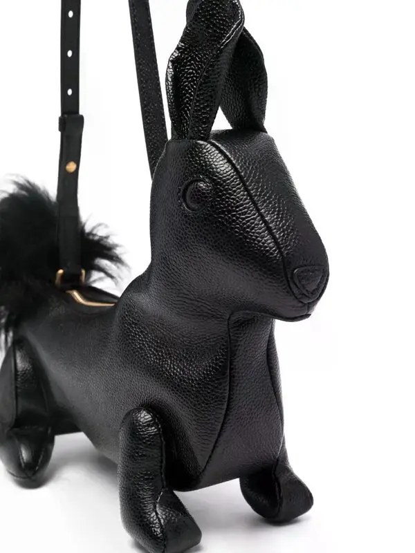 Thom Browne Grained-texture Leather Shoulder Bag - Black