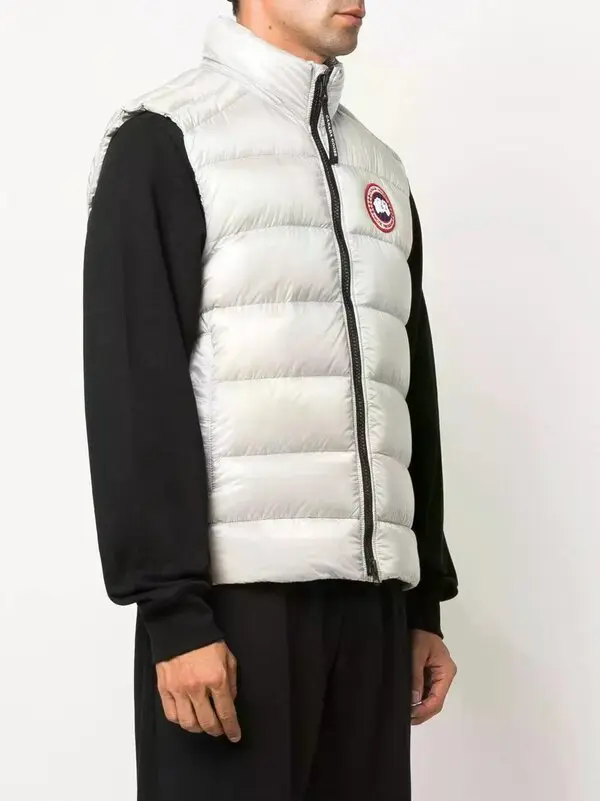 Canada Goose Crofton Logo-patch Padded Gilet - Silver