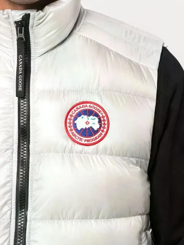 Canada Goose Crofton Logo-patch Padded Gilet - Silver