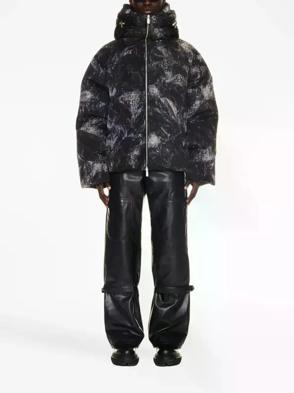 Off-White Logo-jacquard Puffer Jacket