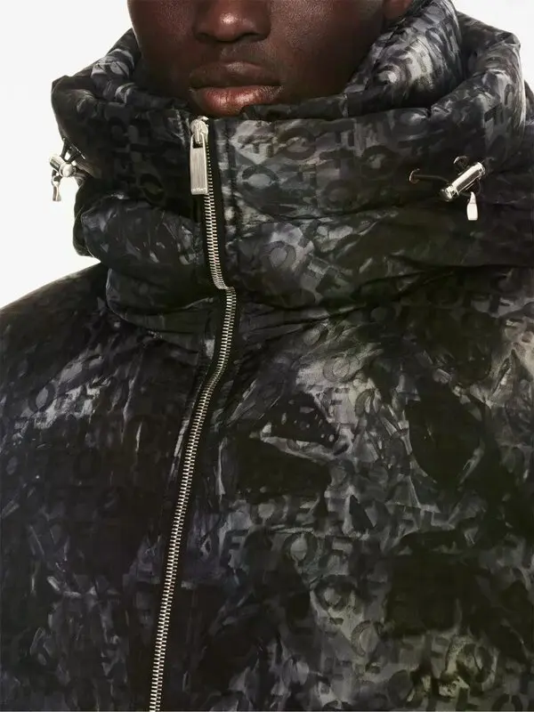 Off-White Logo-jacquard Puffer Jacket