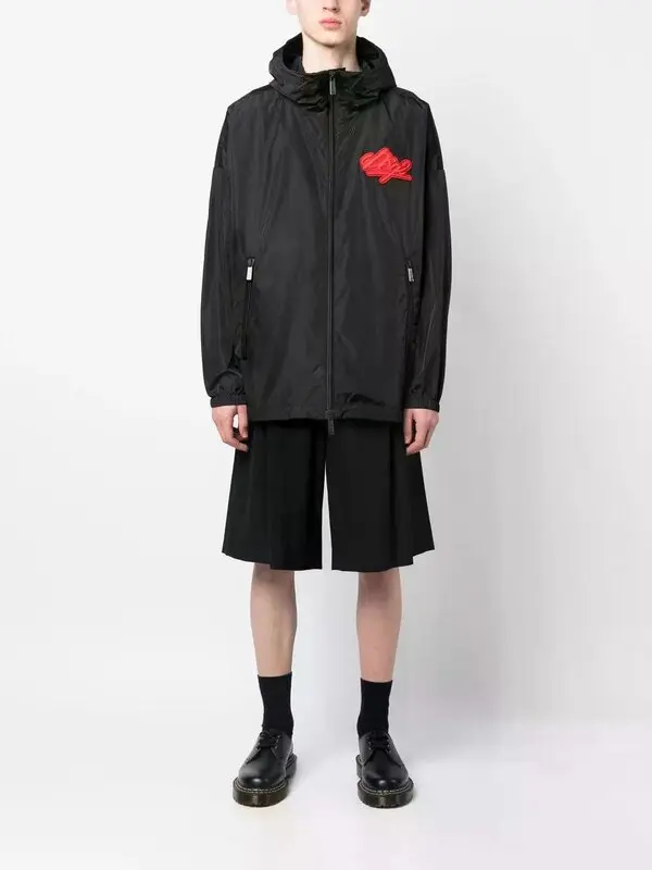 Dsquared2 Chest Logo-patch Hooded Jacket - Black