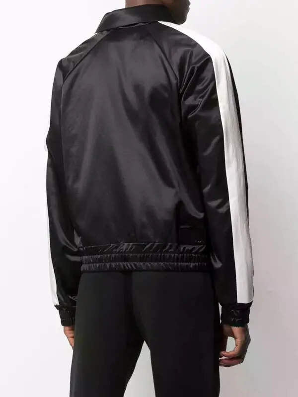 Amiri Zip-up Satin Track Jacket - Black