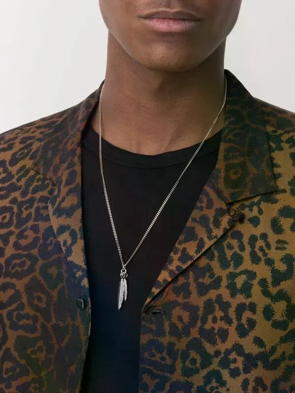Emanuele Bicocchi Twin Feather Pendant Necklace
