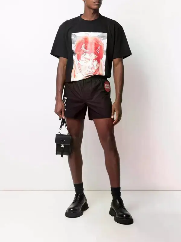 Raf Simons Patch-detail Slip-on Swim Shorts