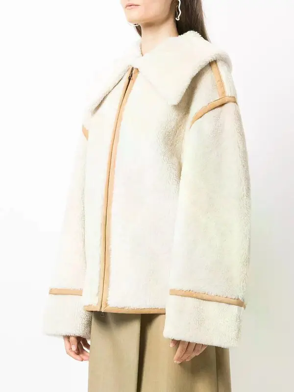 Goen.j Oversized Collar Pilot Shearling Jacket