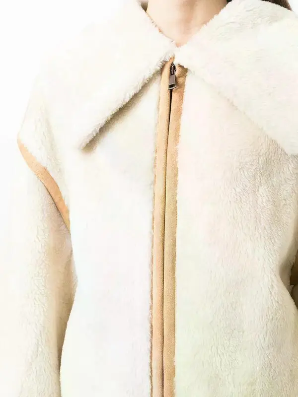 Goen.j Oversized Collar Pilot Shearling Jacket