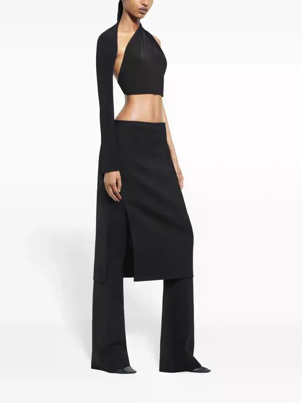COURREGES Oblique Tailored Midi Skirt