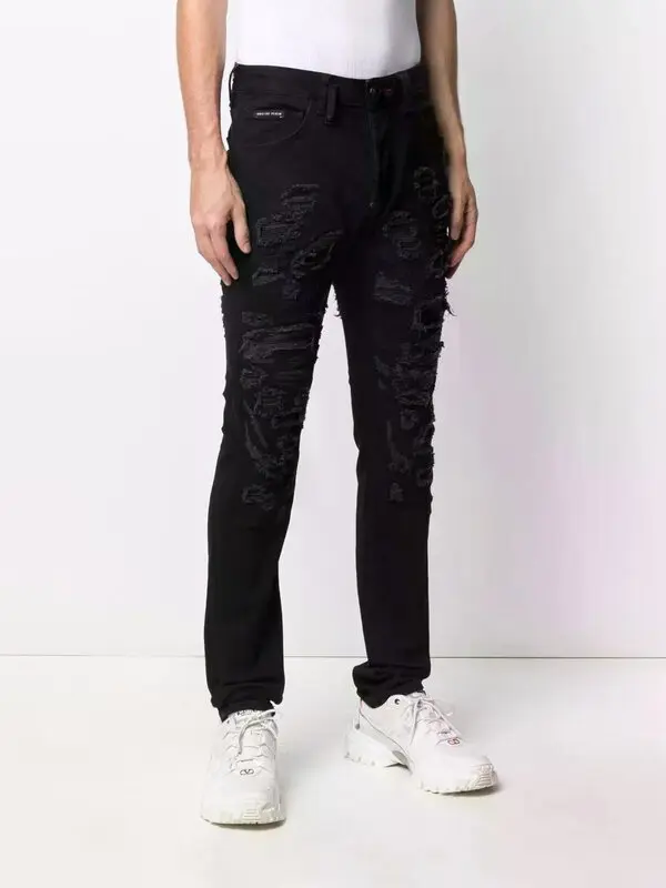 Philipp Plein Super-straight Destroyed Jeans