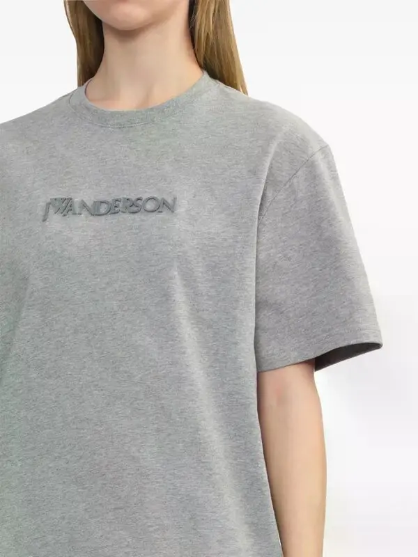 JW Anderson Logo-embroidered T-shirt - Grey