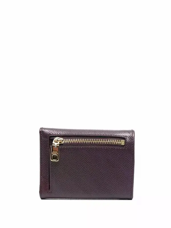 Dolce & Gabbana Logo Plaque Tri-fold Wallet - Red