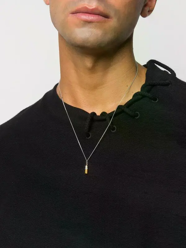 TRUE ROCKS Mini Pill Pendant Necklace - Silver
