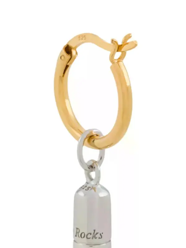 TRUE ROCKS Pill Hoop Earring - Gold