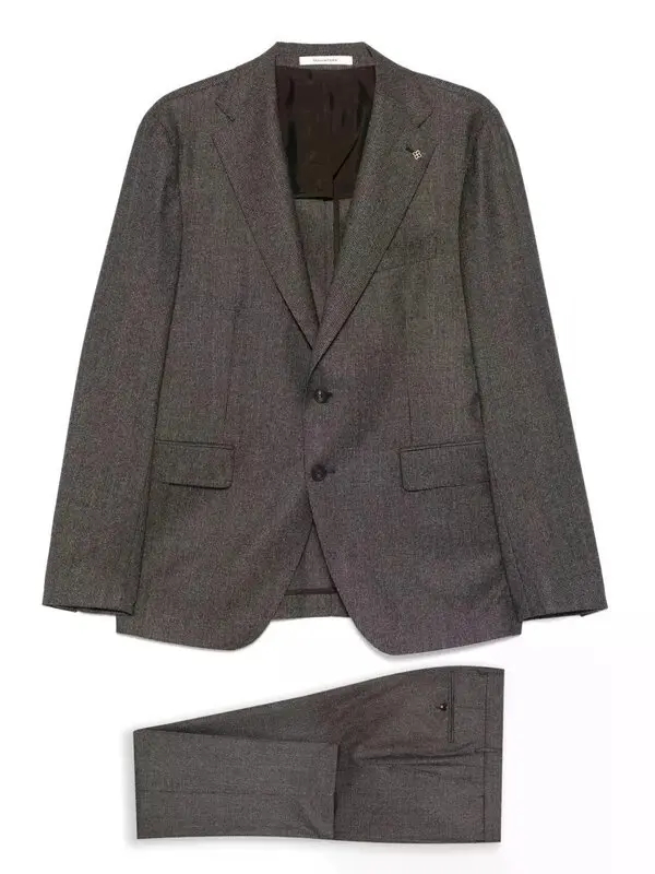 Tagliatore Virgin-wool Single-breasted Suit - Grey