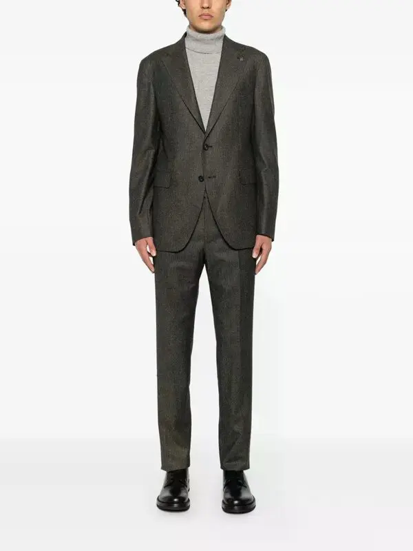 Tagliatore Virgin-wool Single-breasted Suit - Grey