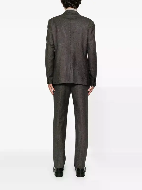 Tagliatore Virgin-wool Single-breasted Suit - Grey