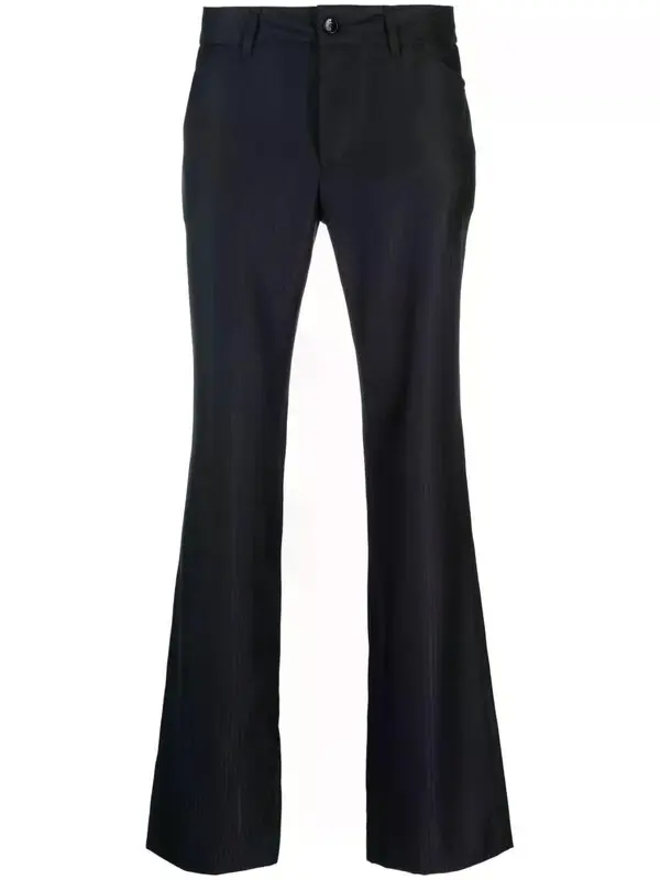 Etro Striped Wool Trousers - Blue