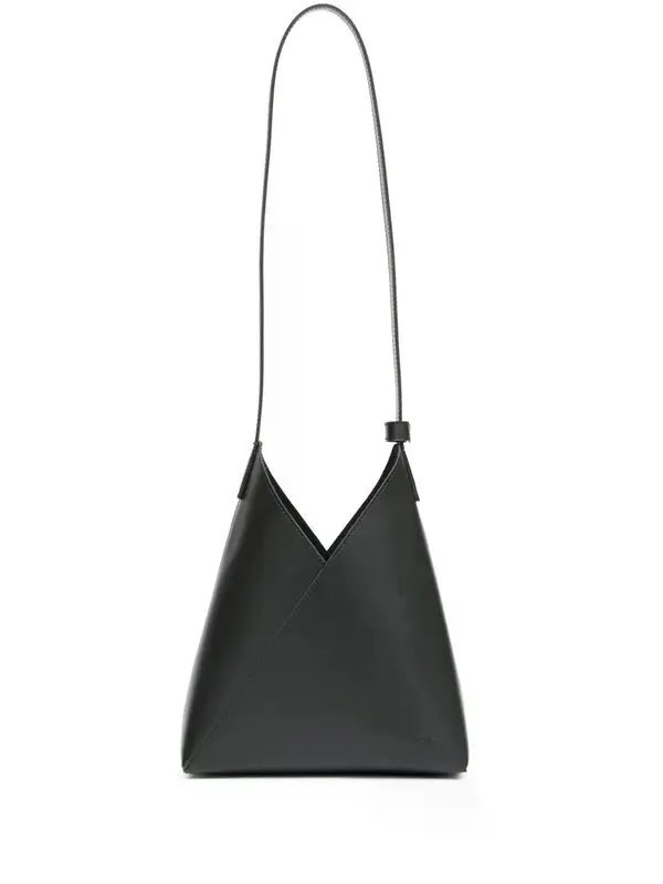 MAISON MARGIELA Fortune Cookie Leather Shoulder Bag - Black