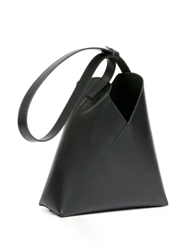 MAISON MARGIELA Fortune Cookie Leather Shoulder Bag - Black
