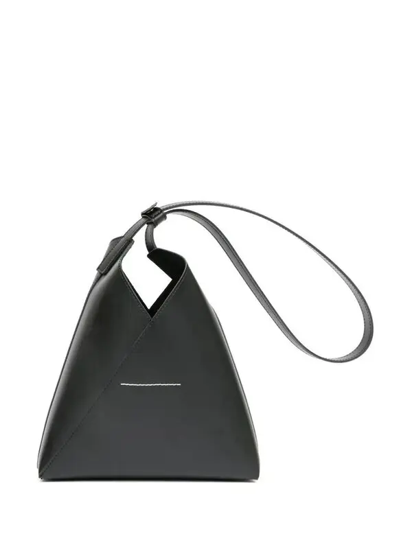 MAISON MARGIELA Fortune Cookie Leather Shoulder Bag - Black