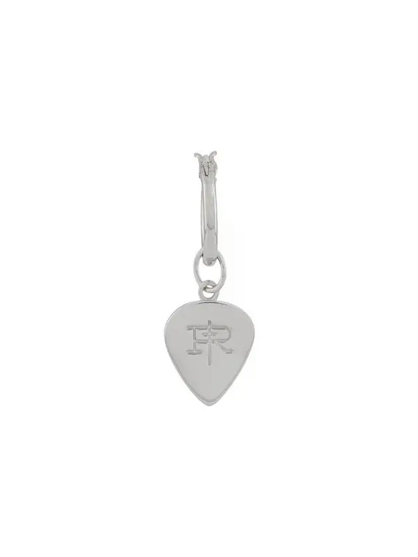 TRUE ROCKS Mini Plectrum Hoop Earring - Silver