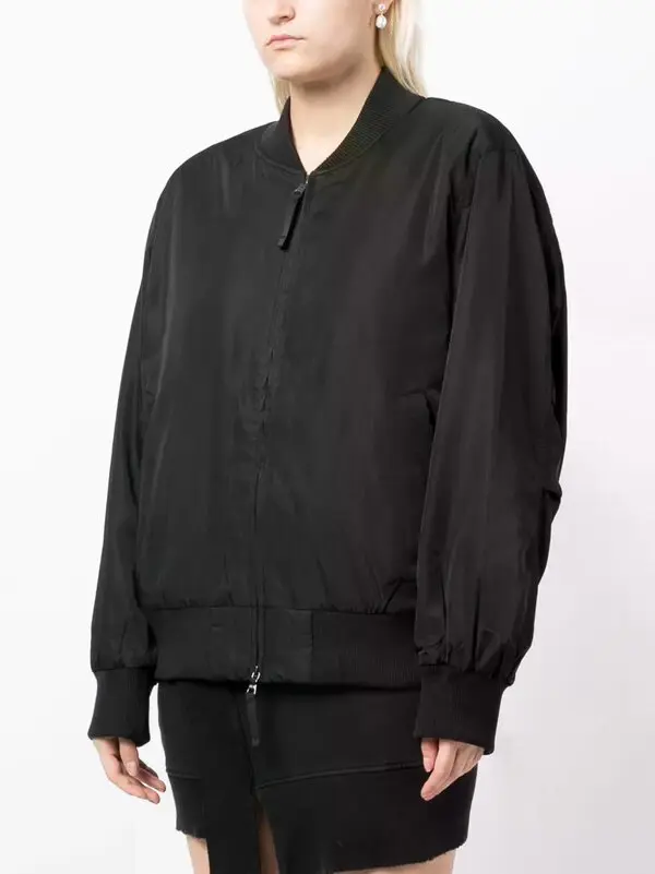 B+AB Baseball-collar Zip-up Bomber Jacket