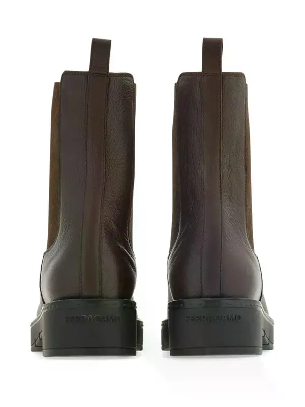 FERRAGAMO Leather Chelsea Boots