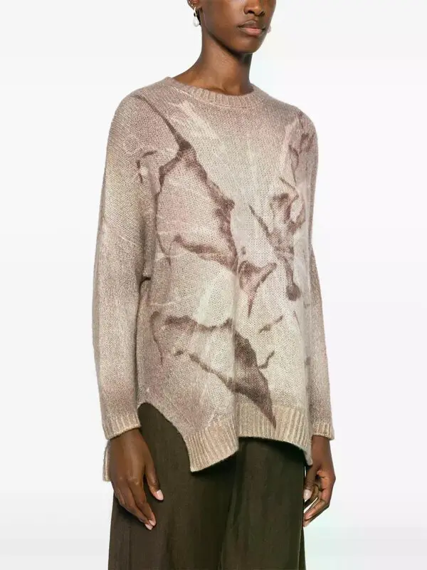 Avant Toi Cashmere-silk Blend Spray-paint Effect Sweater