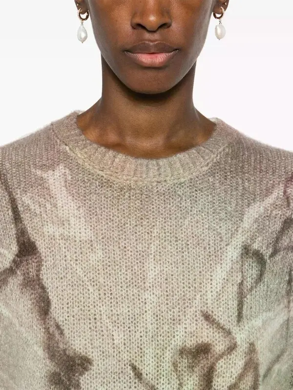 Avant Toi Cashmere-silk Blend Spray-paint Effect Sweater